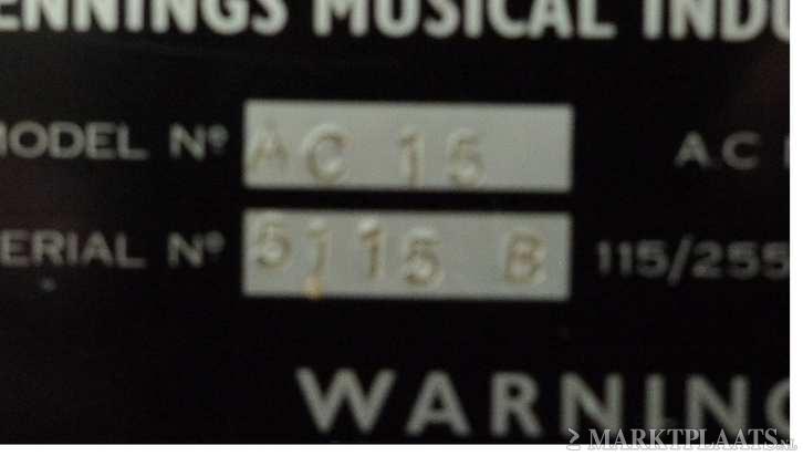 The Vox AC15 - 1962-1963