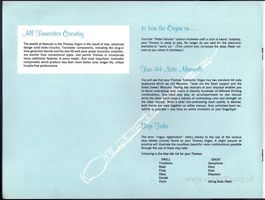 Jennings Organs - Thomas Organ brochures, 1963-1967